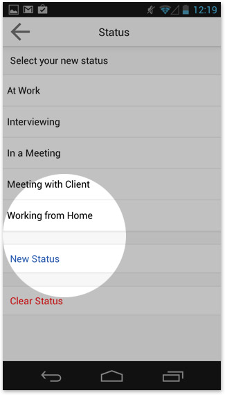 Custom Status - Office Chat
