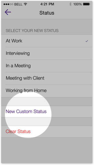 Custom Status - Office Chat