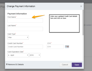 How to Change the Credit Card Information?